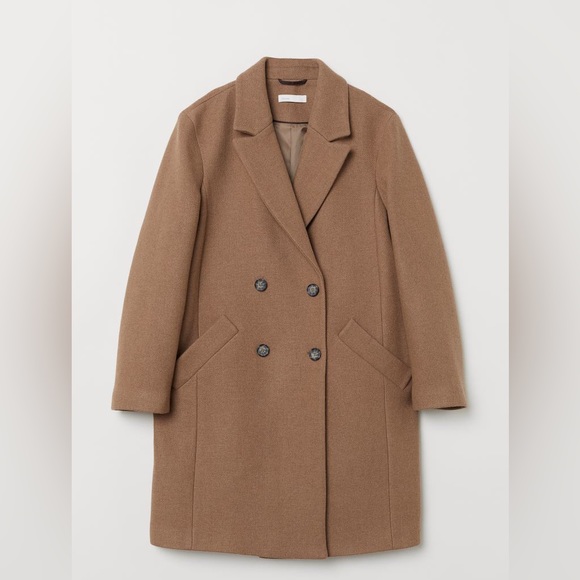 H&M | Jackets & Coats | Hm Tan Wool Blend Coat | Poshmark